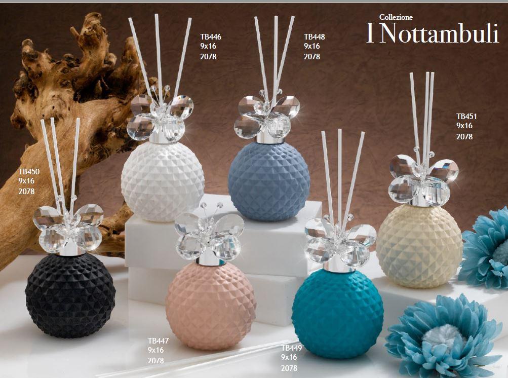 BOMBONIERE MATRIMONIO TUFANO 2023 PROFUMATORE COLORATO CON FARFALLA IN CRISTALLO – Beautiful