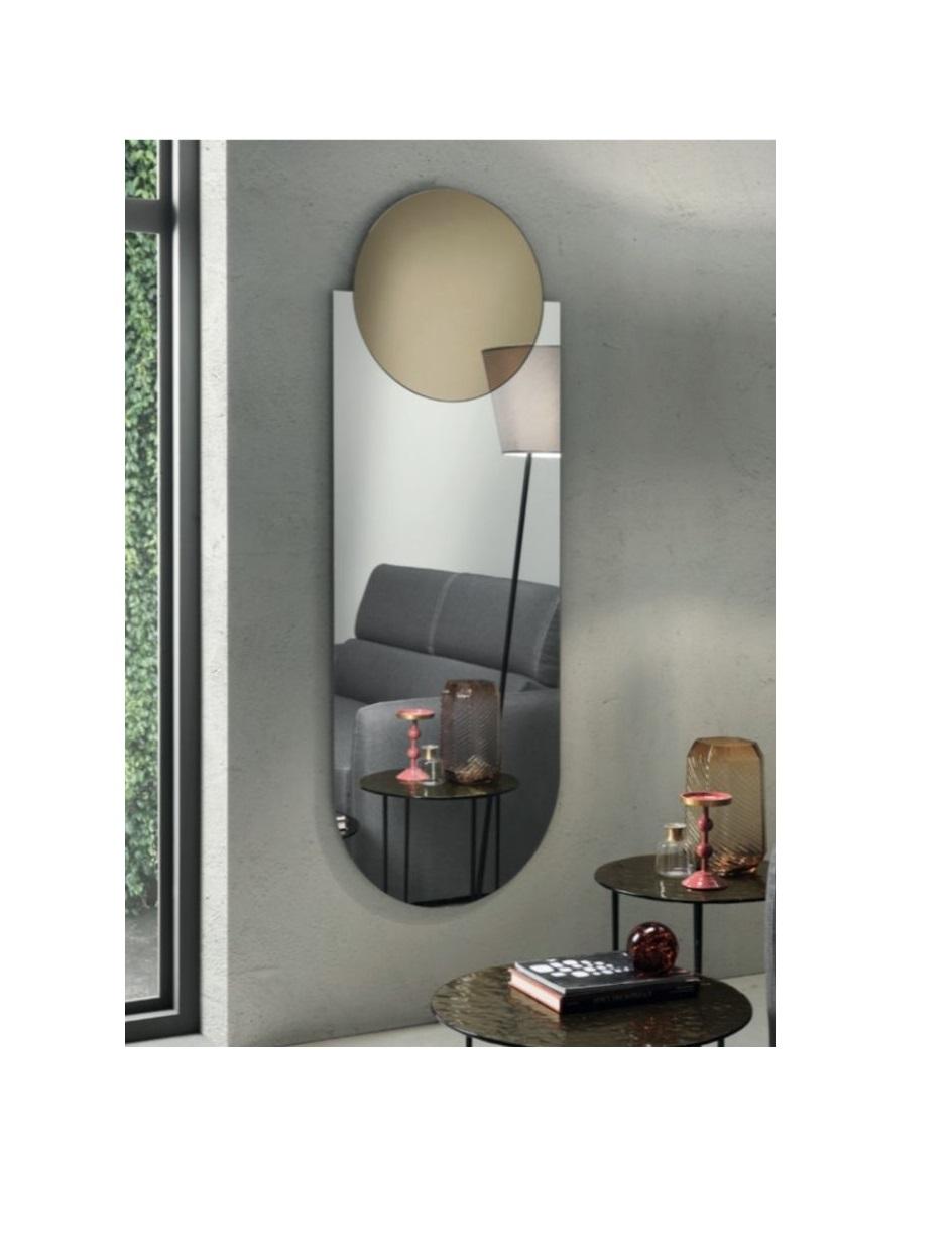 specchio moderno con decoro effetto bronzo mis 170×60 cm – Beautiful